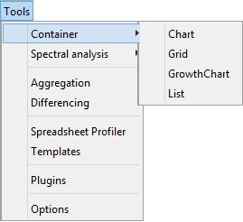 Tools menu