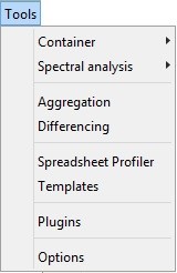 Tools menu